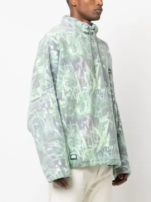 Martine Rose Grass-print Fleece-texture Sweatshirt