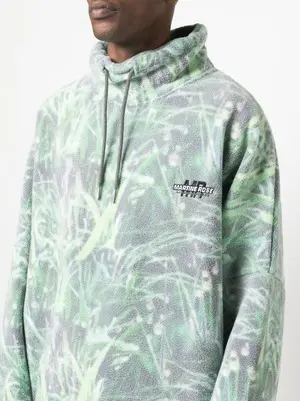 Martine Rose Grass-print Fleece-texture Sweatshirt