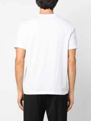 Brioni Logo-appliqué Cotton T-shirt - White