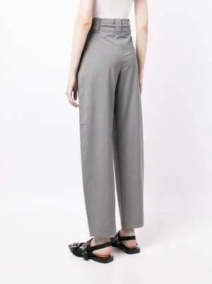 GANNI Drawstring-waist Straight-leg Trousers