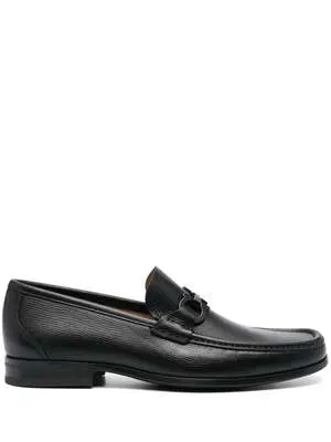 FERRAGAMO Almond-toe Leather Loafers