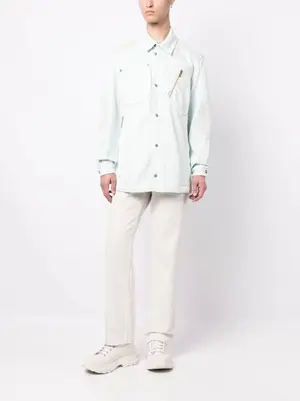 OBJECTS IV LIFE Multi-pocket Shirt Jacket - Blue