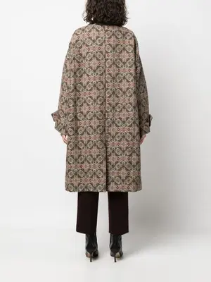 UMA WANG Patterned Jacquard Single-breasted Coat
