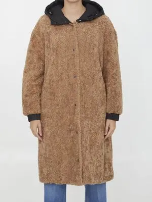 Moncler Bernache Reversible Long Coat - Beige