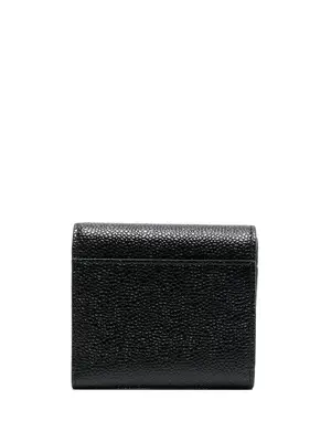 Thom Browne Pebble Grain Coin Compartment Small Purse - Black