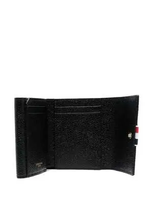 Thom Browne Pebble Grain Coin Compartment Small Purse - Black