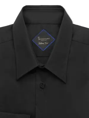 BILLIONAIRE Logo-embroidery Cotton Shirt - Black