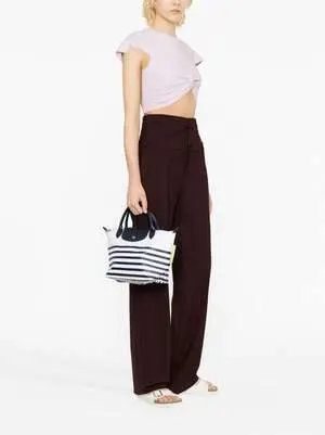 Longchamp Small Le Pliage Striped Tote Bag
