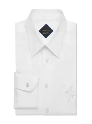 BILLIONAIRE Logo-embroidery Cotton Shirt - White