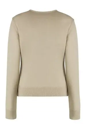 Moncler Padded Front Panel Cardigan - Beige