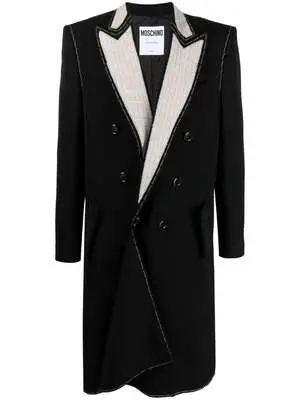 Moschino Contrast-lapels Double-breasted Coat