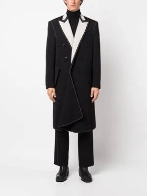 Moschino Contrast-lapels Double-breasted Coat