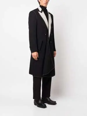 Moschino Contrast-lapels Double-breasted Coat
