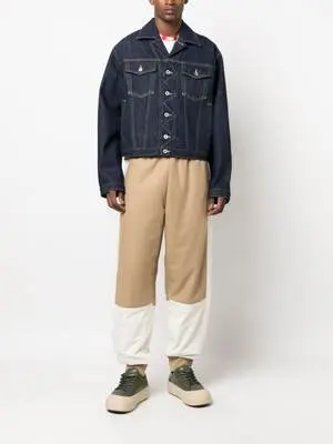 Kenzo Contrast-stitch Denim Jacket - Blue