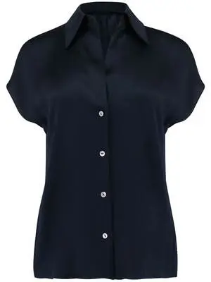 Vince Short-sleeve Silk Shirt