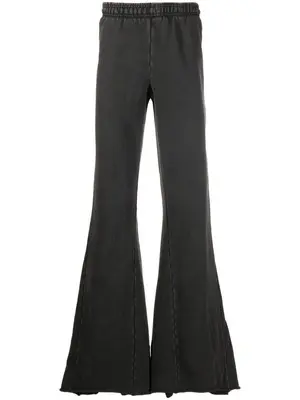 ENTIRE STUDIOS Flared Cotton Track Pants - Black