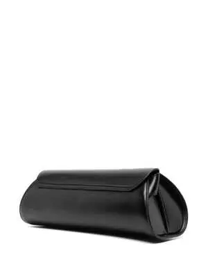 JIL SANDER Large Cannolo Leather Shoulder Bag - Black