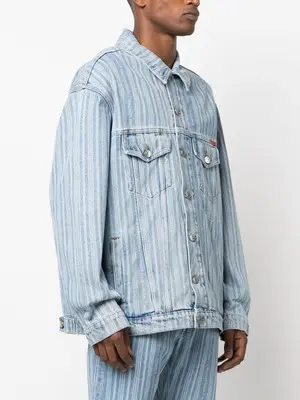 Martine Rose Striped Denim Jacket