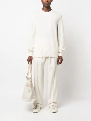 BARRIE B Label Cashmere Jumper - Neutrals