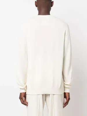 BARRIE B Label Cashmere Jumper - Neutrals