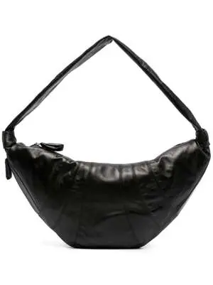 LEMAIRE Large Croissant Leather Shoulder Bag - Black