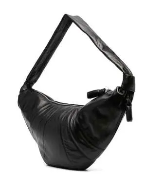 LEMAIRE Large Croissant Leather Shoulder Bag - Black