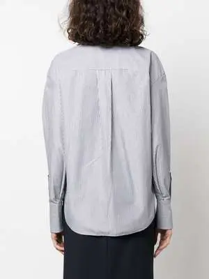 Brunello Cucinelli Pinstriped Cotton-blend Shirt