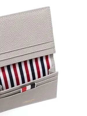 Thom Browne Pebble-grain Double Card Holder