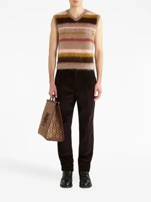 Etro Floral-stripe Corduroy Trousers