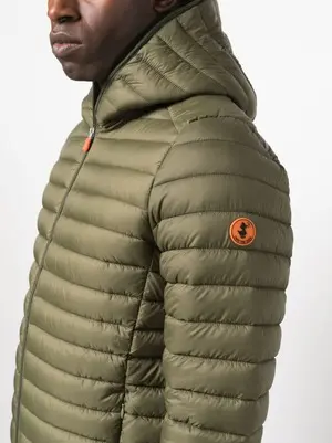 SAVE THE DUCK Logo-patch Padded Jacket - Green
