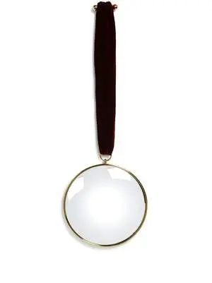 FORNASETTI Convex Mirror With Velvet Ribbon - Black