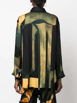 LOUISA BALLOU Abstract-pattern Button-up Shirt