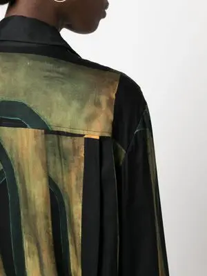 LOUISA BALLOU Abstract-pattern Button-up Shirt