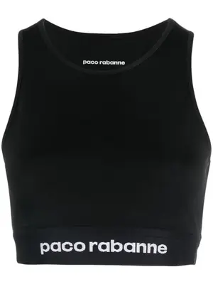 Rabanne Jersey Bodyline Sports Bra - Black