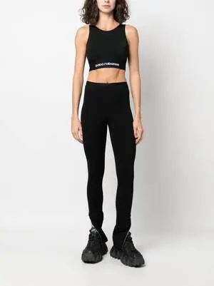 Rabanne Jersey Bodyline Sports Bra - Black