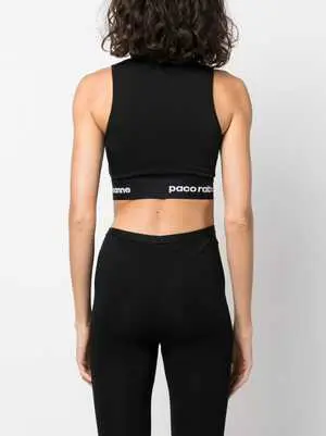 Rabanne Jersey Bodyline Sports Bra - Black