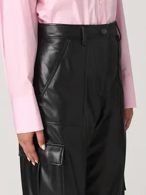 MSGM Synthetic Leather Cargo Pants
