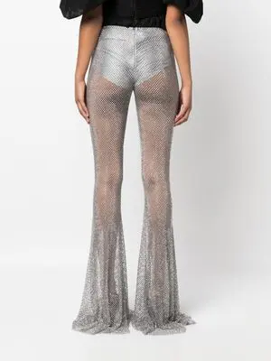 Giuseppe Di Morabito Fishnet Palazzo Trousers