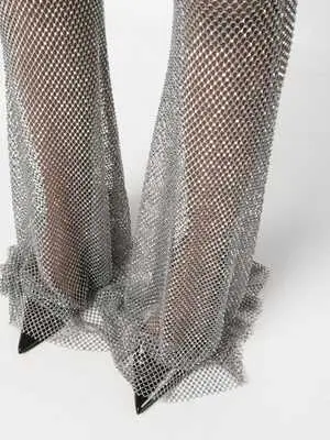 Giuseppe Di Morabito Fishnet Palazzo Trousers