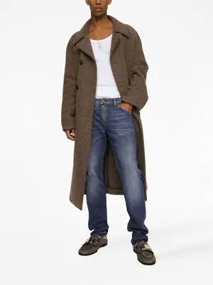 Dolce & Gabbana Mélange-effect Double-breasted Coat