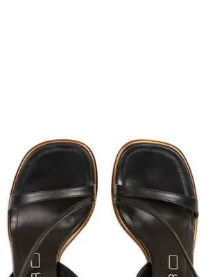Etro Strappy Leather High Heel Sandals - Black
