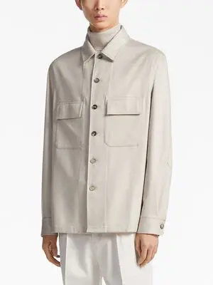Zegna Alba Oasi Shirt Jacket - White