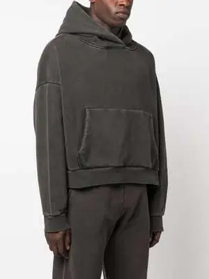 ENTIRE STUDIOS Washed Drop-shoulder Hoodie - Black