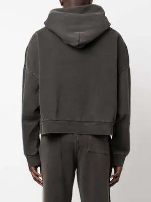 ENTIRE STUDIOS Washed Drop-shoulder Hoodie - Black