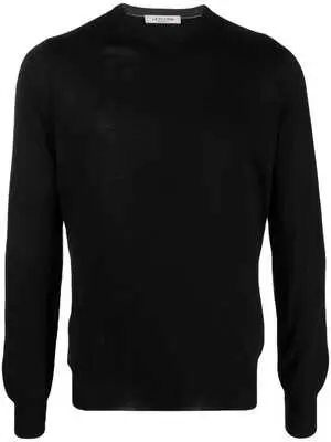 FILERIA Round-neck Sweater - Black