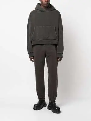 ENTIRE STUDIOS Washed Organic Cotton Track Pants - Black