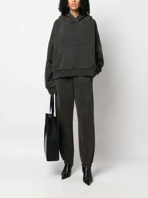 ENTIRE STUDIOS Washed Organic Cotton Track Pants - Black