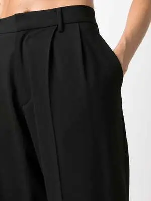 Giuseppe Di Morabito Pleated Wool Trousers - Black