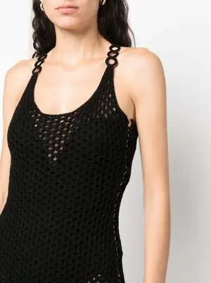 Chloé Open-knit Midi Dress