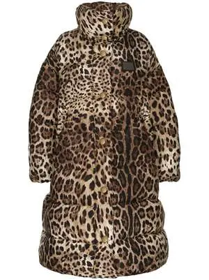 Dolce & Gabbana Leopard-print Oversize Padded Coat